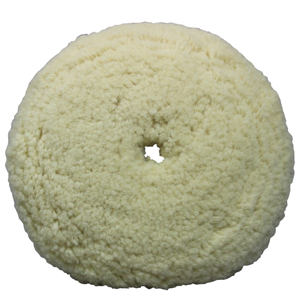 Presta White Wool Aggressive Cutting Pad - 9" [890141] - Walmart.com
