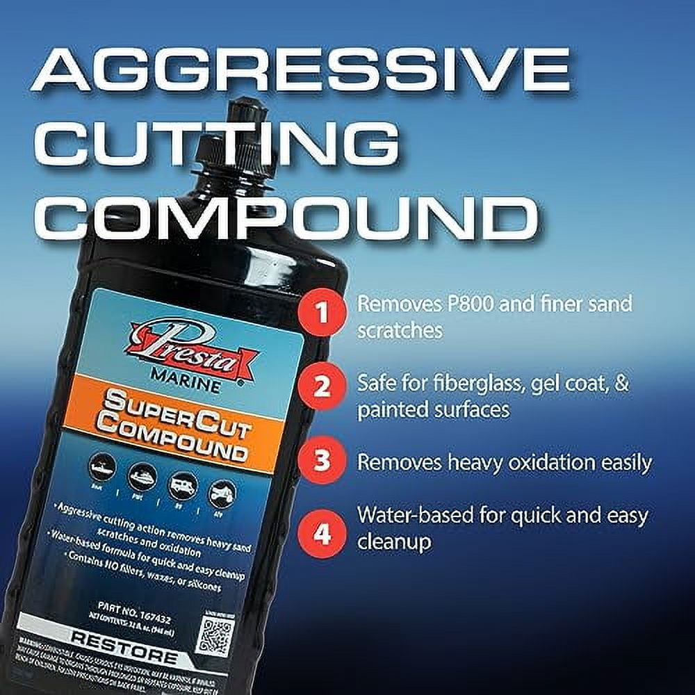 Presta SuperCut Compound for Marine and Industrial Use. Removes up to ...