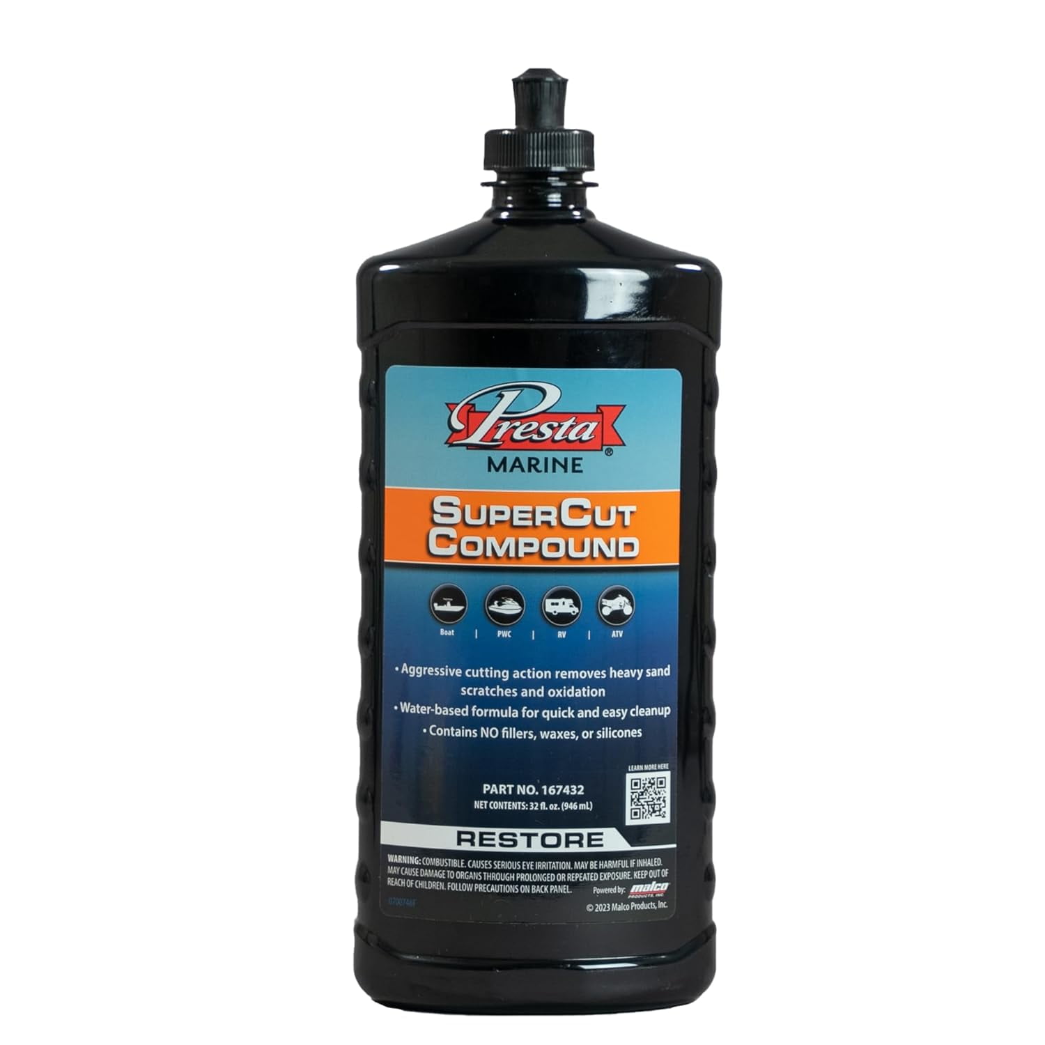 Presta SuperCut Compound for Marine and Use. Removes up to P800 grit ...