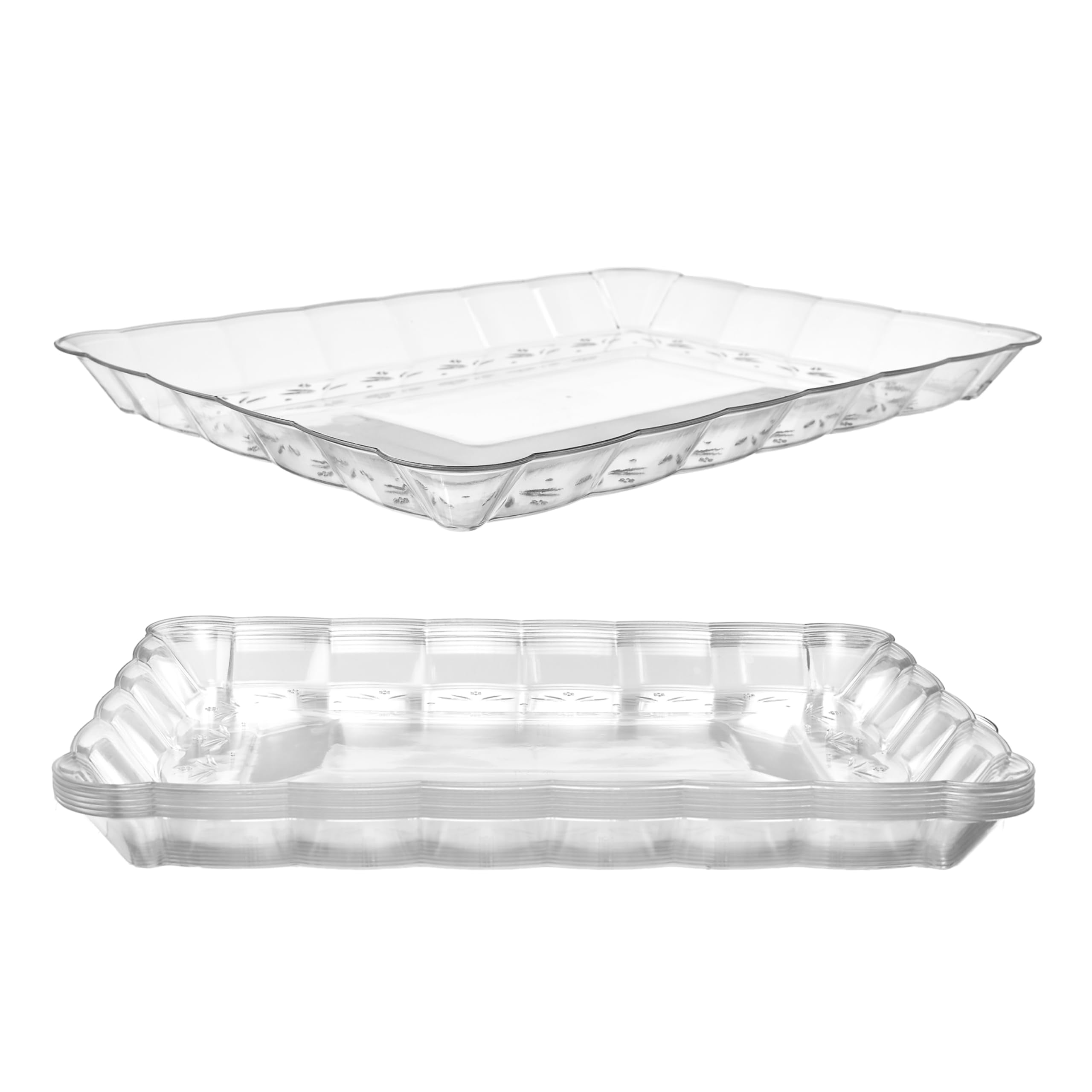 Prestee 12-Pack Rectangular Plastic Serving Platter - 9x13 Inches ...