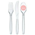 Prestee 300-Piece Clear Plastic Cutlery Set, Disposable Heavy Duty ...