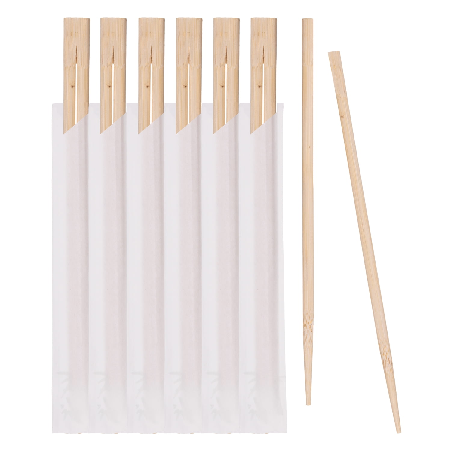 Prestee Reusable Bamboo Cooking Chopsticks, 50 Pairs, Individually ...