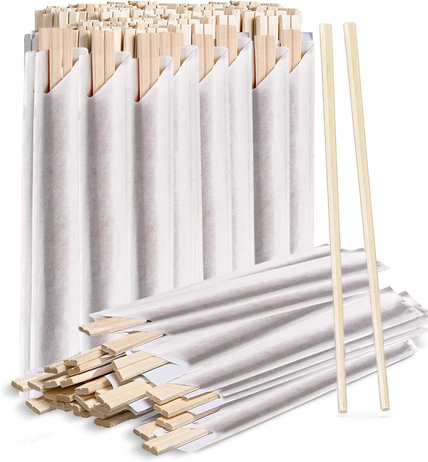 Prestee Reusable Bamboo Cooking Chopsticks, 50 Pairs, Individually ...