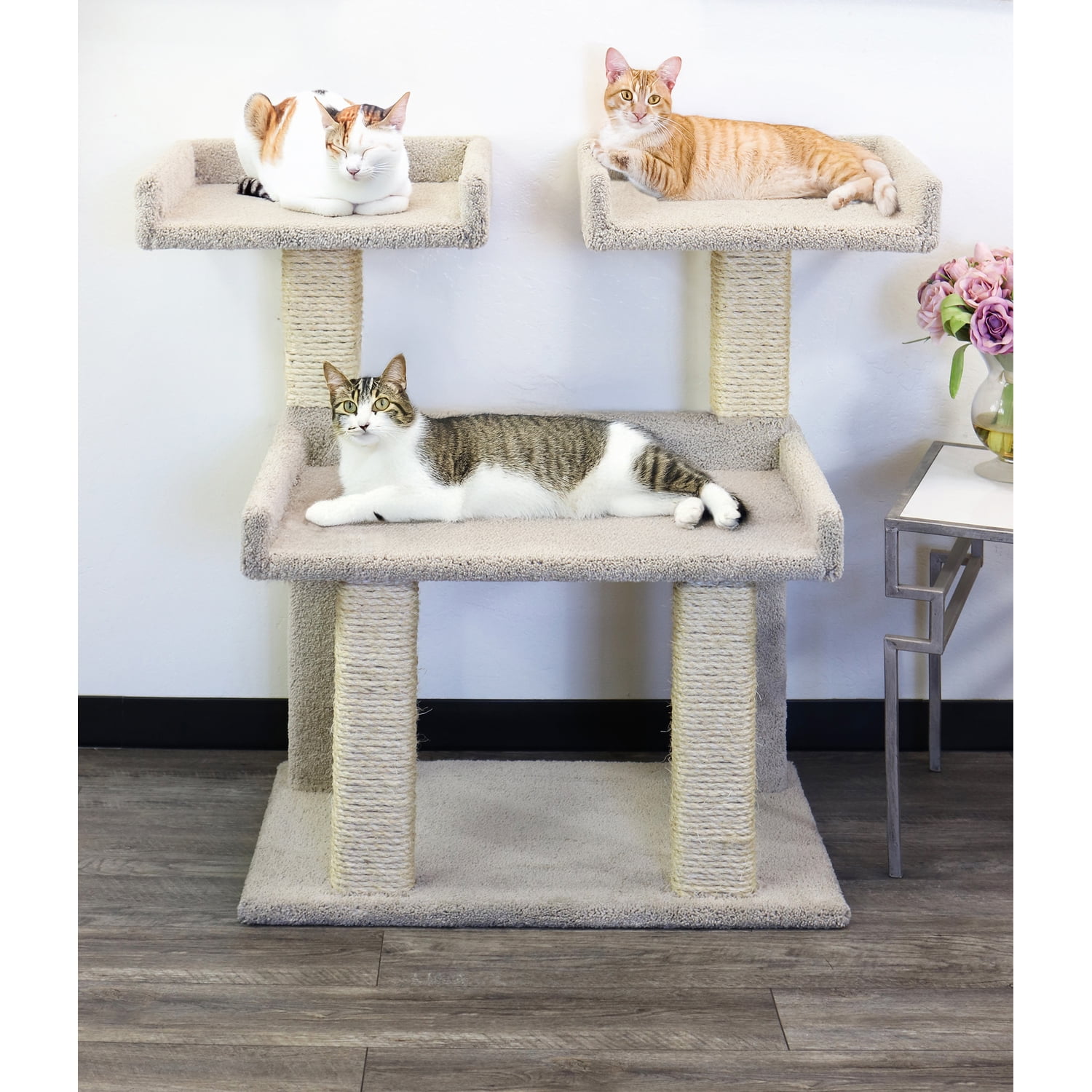 Prestige Cat Trees Maine Coon Deluxe Perch - Large Climbing Pet Tower ...