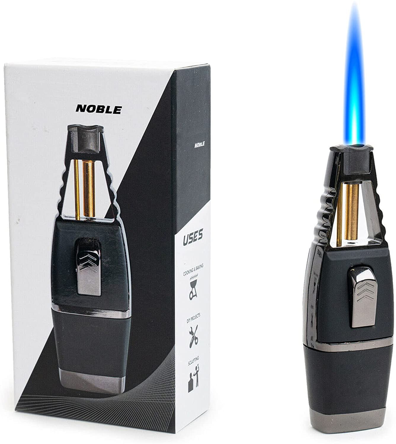 Prestige Import Group Noble Windproof Single Flame Powerful Blow Torch ...
