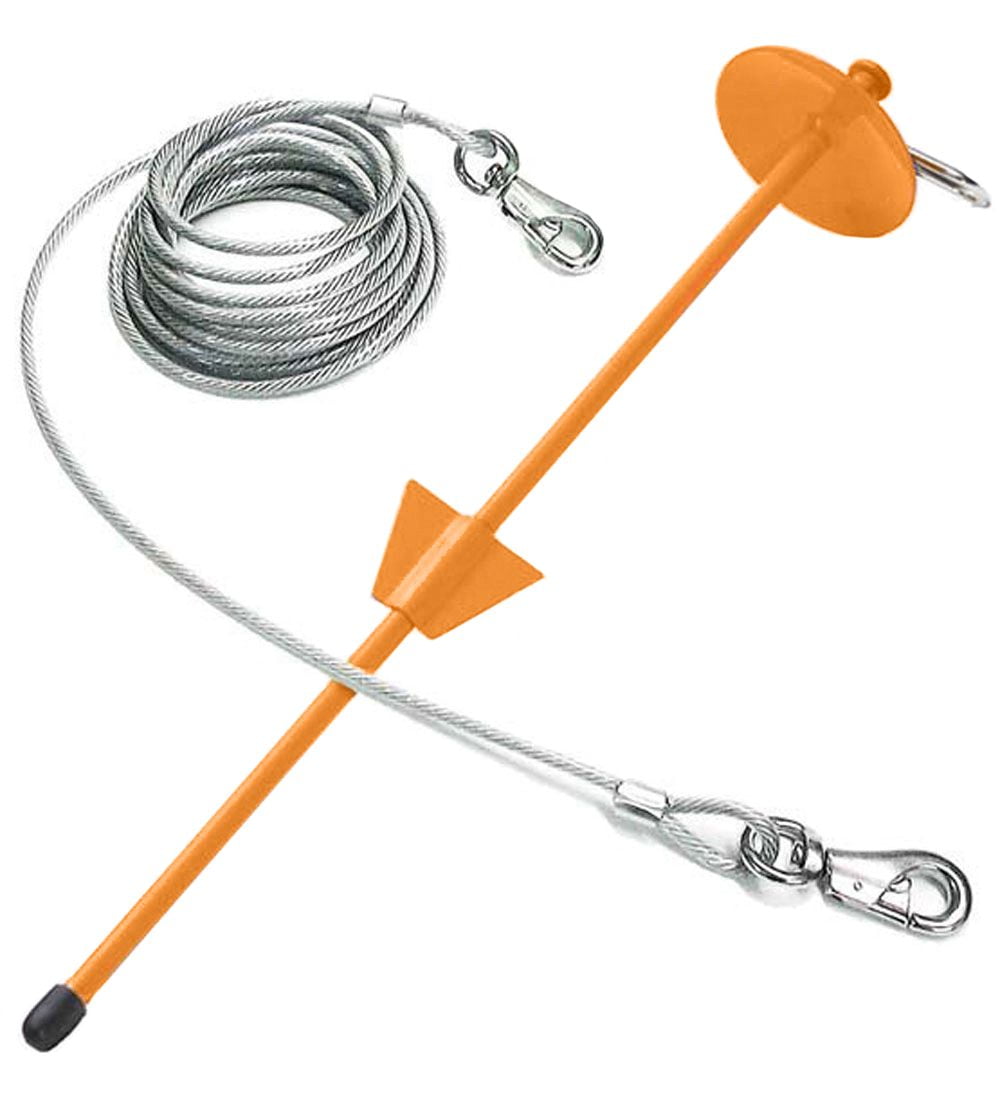 Prestige P5730DOM99 30 ft. Dog Tie Out & Dome Stake Combo - Walmart.com