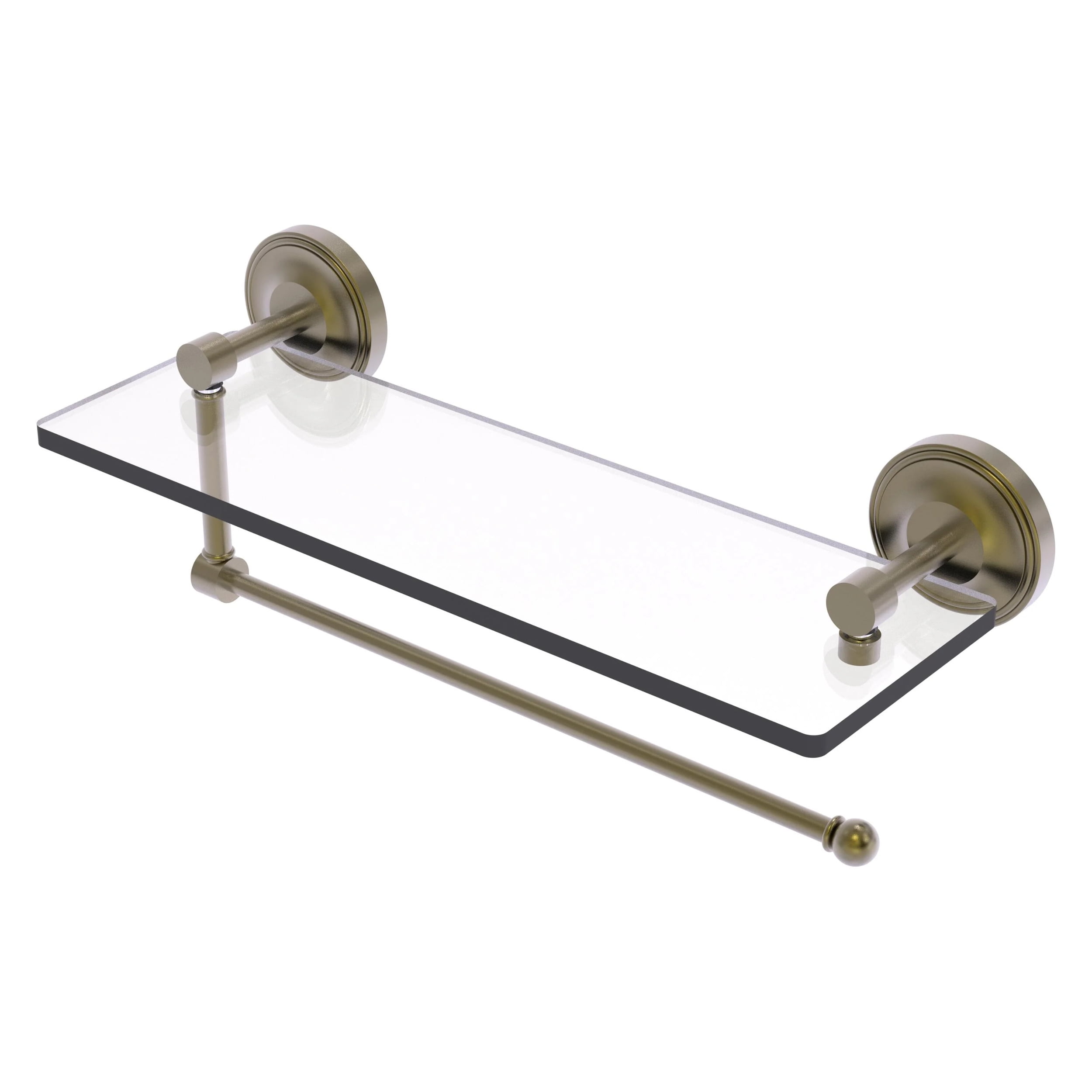 Prestige Regal Collection Paper Towel Holder with Glass Shelf - Antique ...