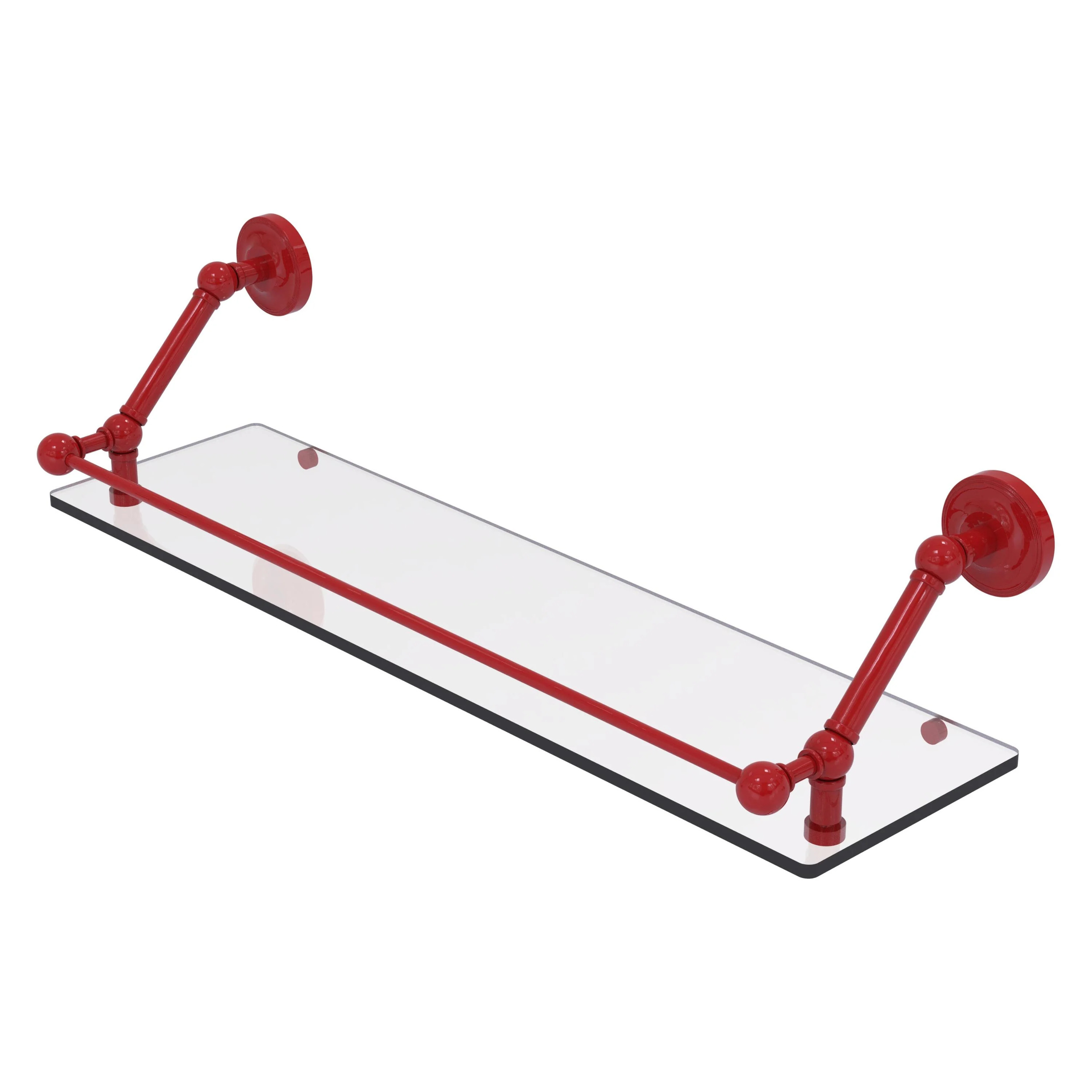 Prestige Regal Floating Glass Shelf with Gallery Rail - Walmart.com