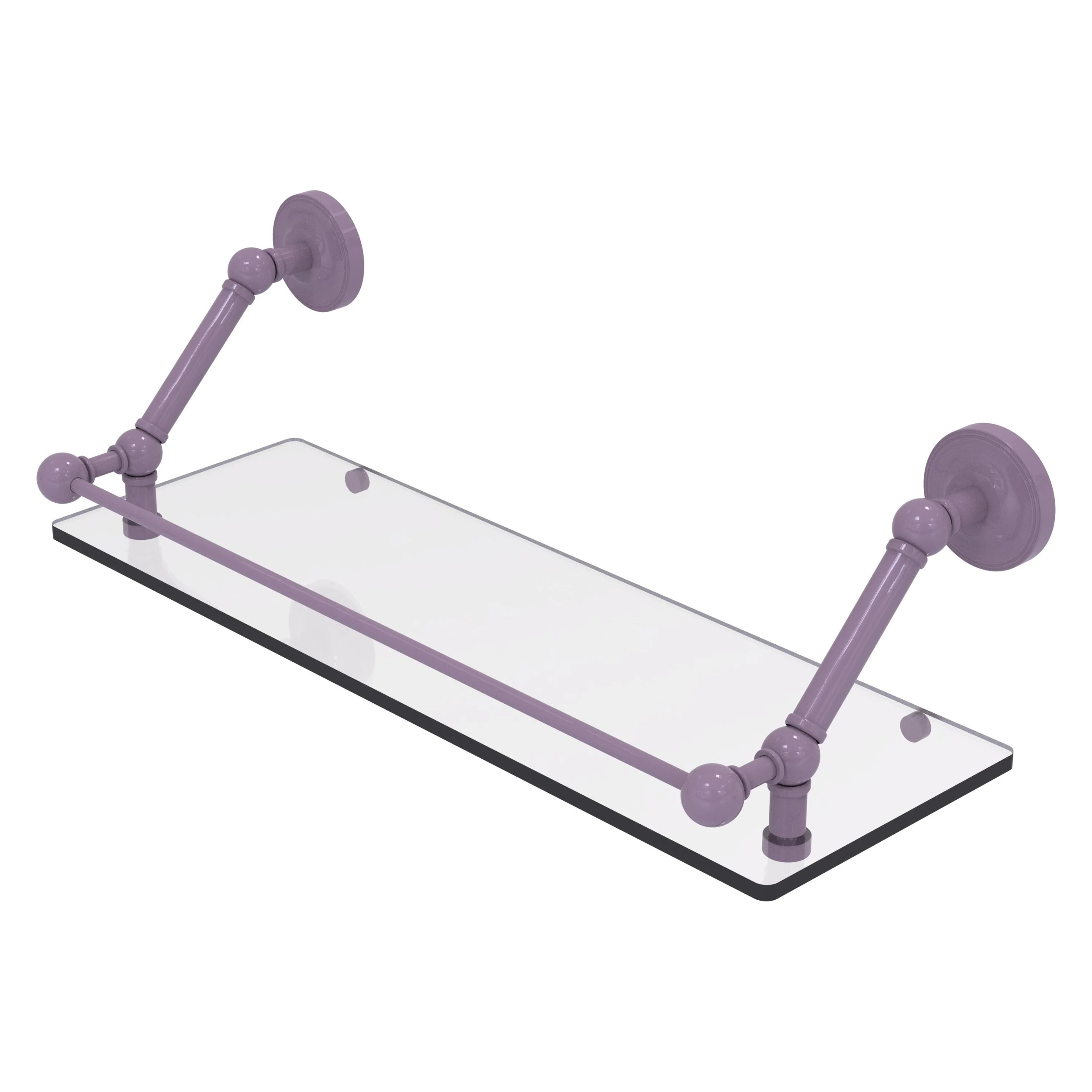 Prestige Regal Floating Glass Shelf with Gallery Rail - Walmart.com