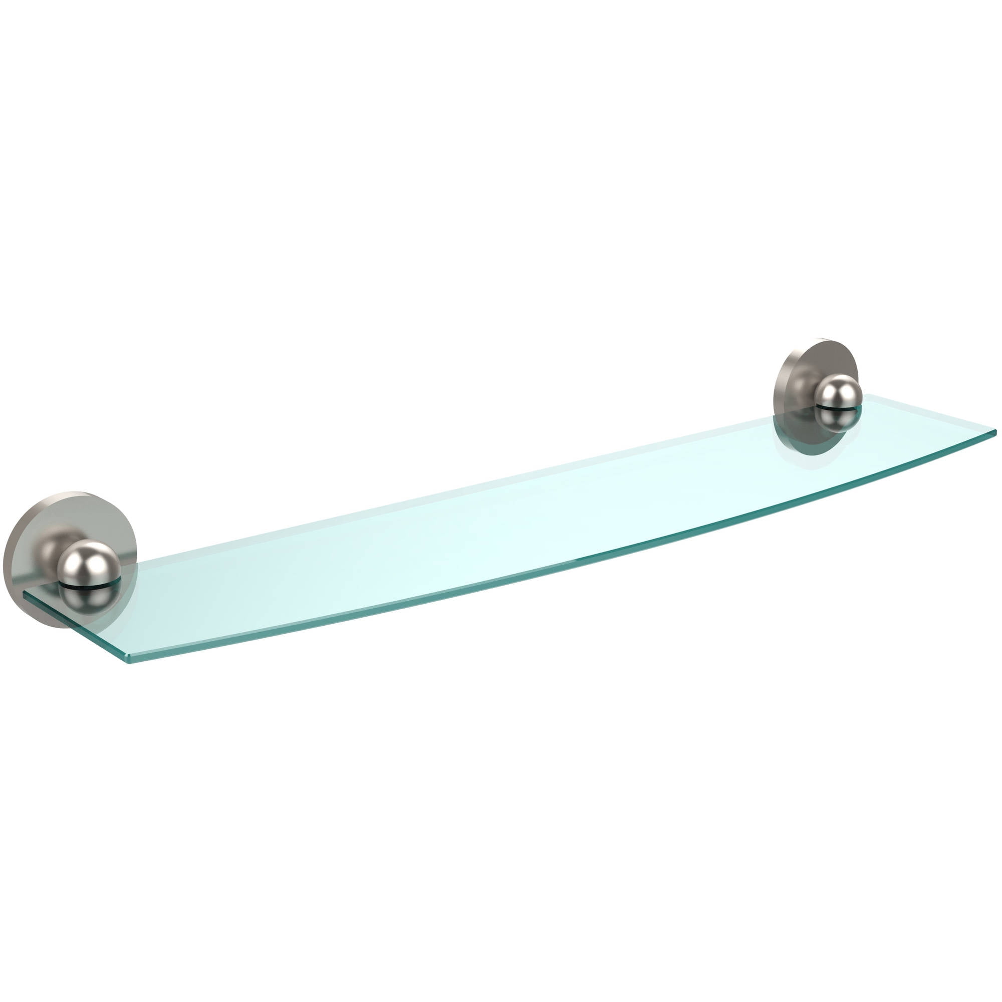 Prestige Skyline Collection 24-in Glass Shelf in Satin Nickel - Walmart.com