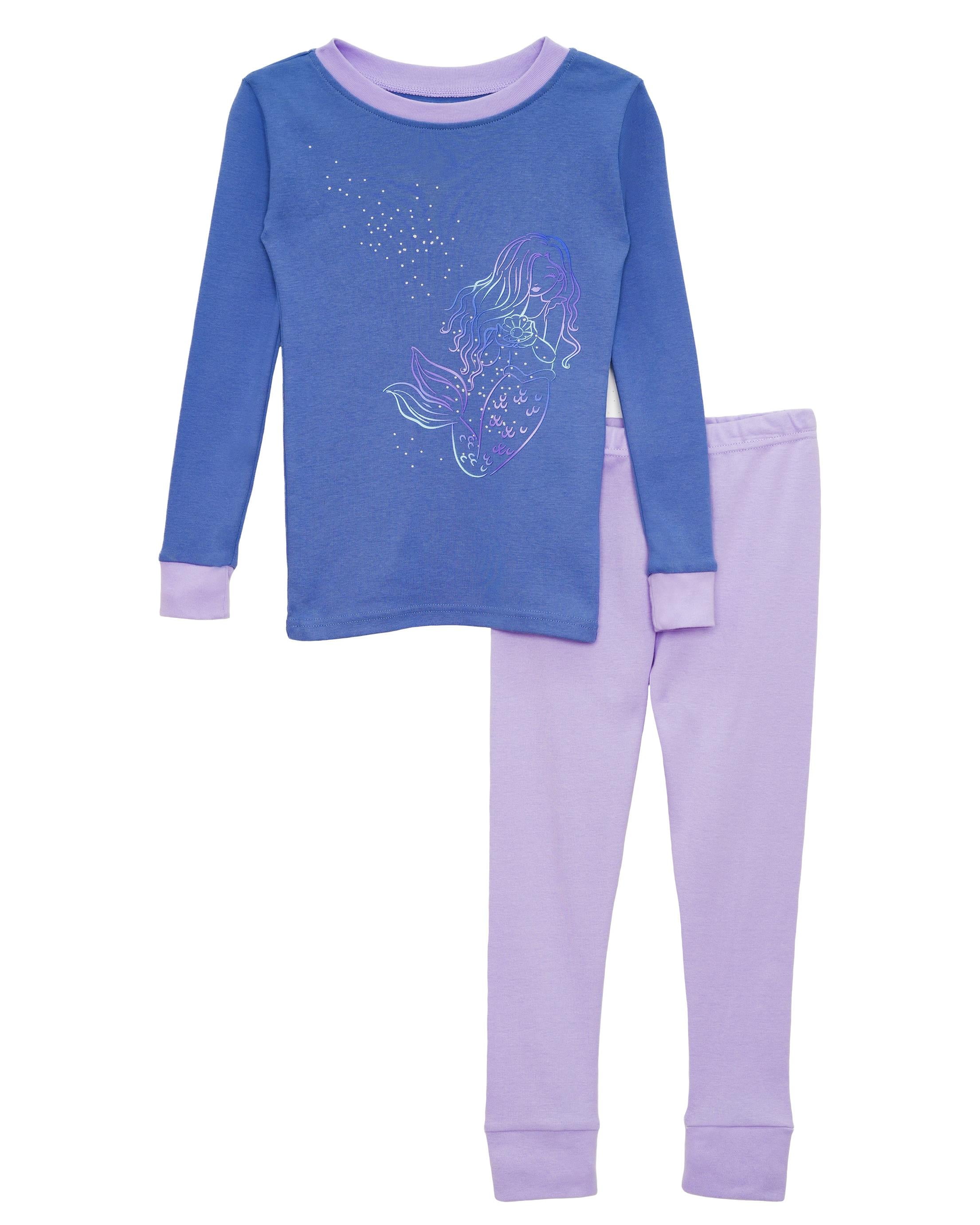 Prestigez Girls Organic Cotton 2 Piece PJs, Soft Sleeping Clothes for ...