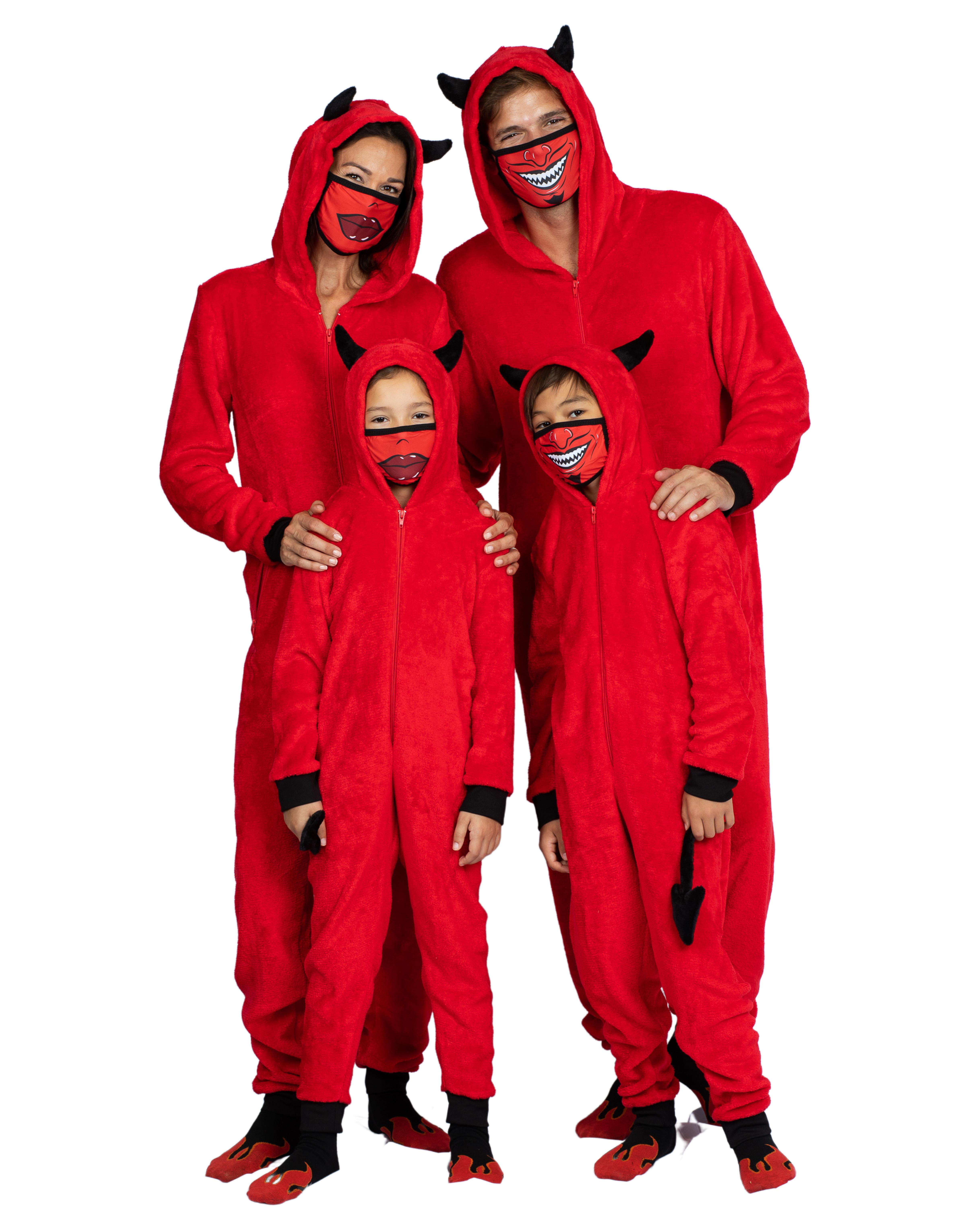 Prestigez Mens Family Devil Onesie Pajama Costume Union Suit Sleepwear ...