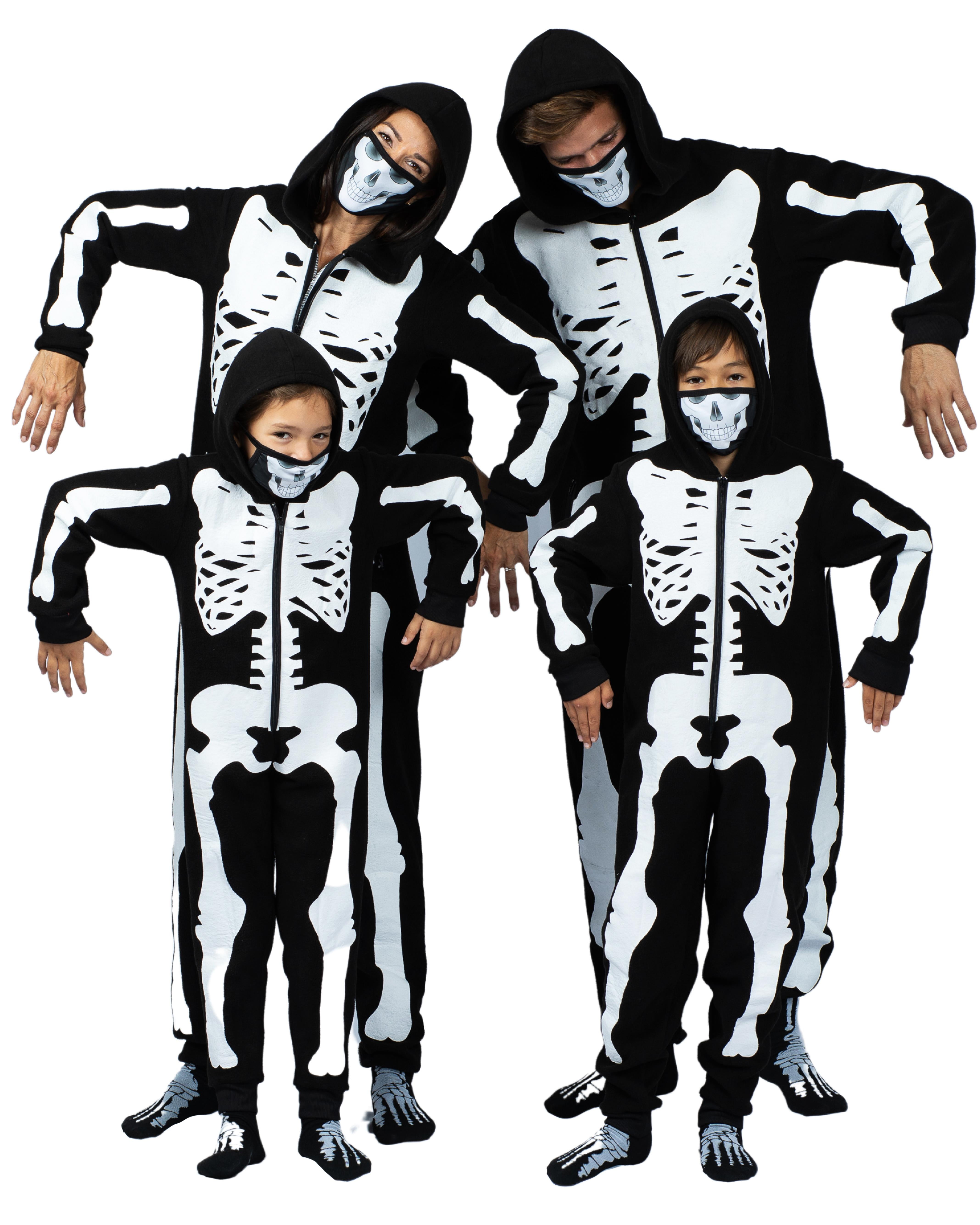 Prestigez Womens Family Skeleton Onesie Pajama Costume Union Suit ...