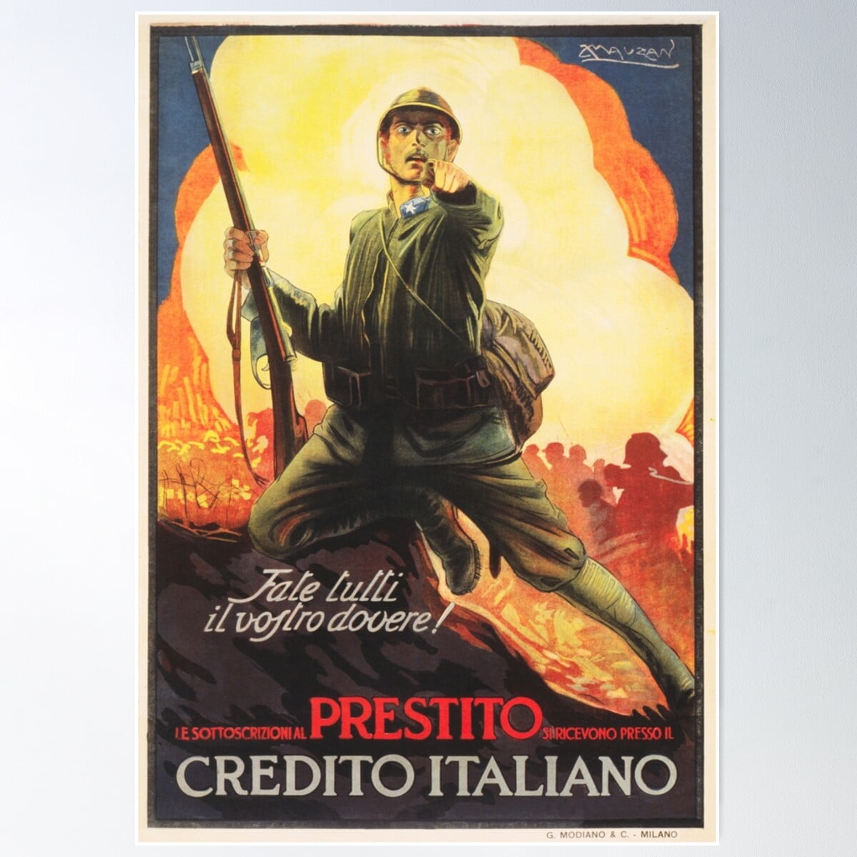Prestito Credito Italiano All Do Your Duty! Italian World War ...