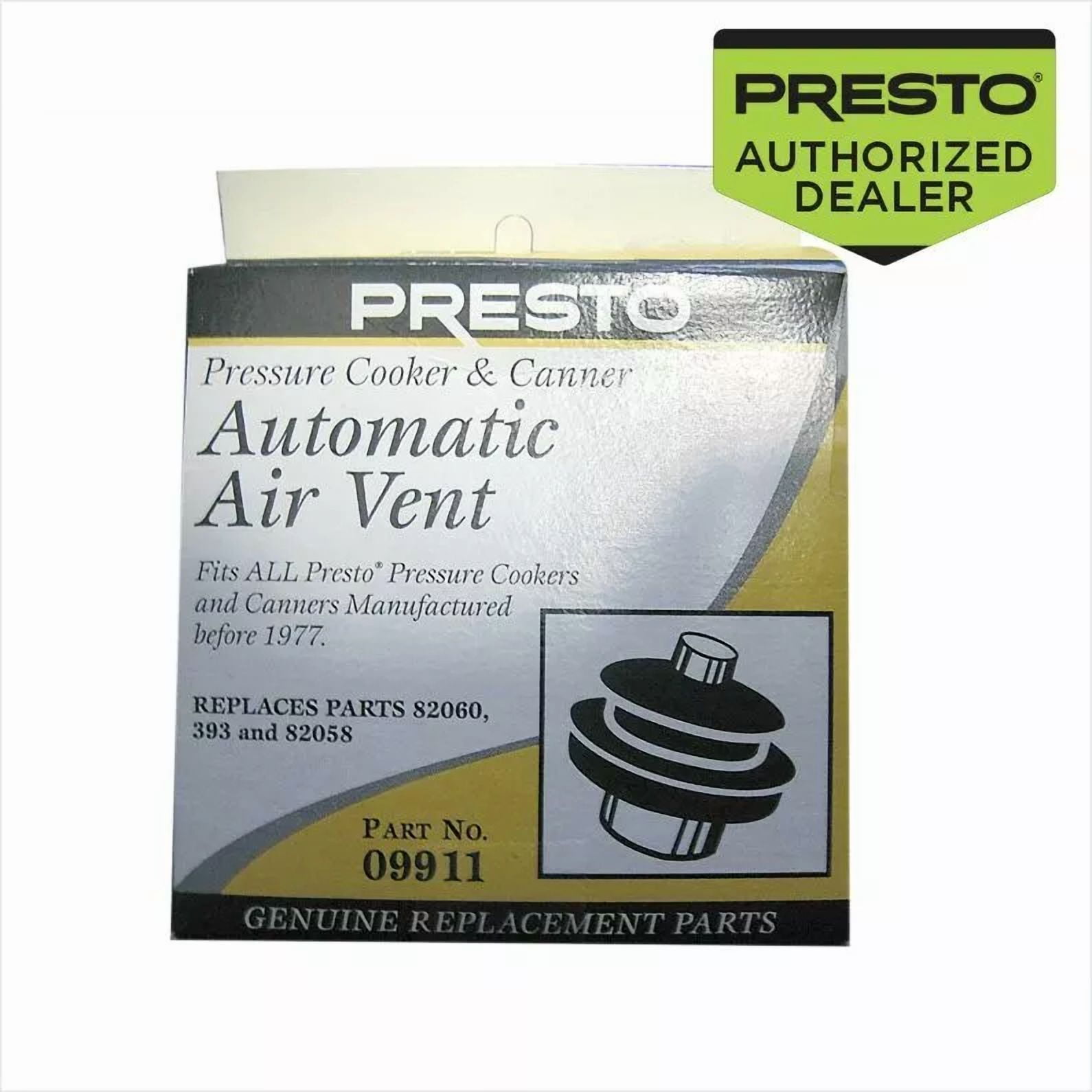 Presto 09911 9911 40 50 100 Pressure Cooker Canner Automatic Air Vent ...