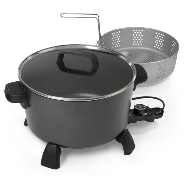 Presto 10qt XL Big Pot Electric Multi-Cooker Fryer Cookware 06009 ...