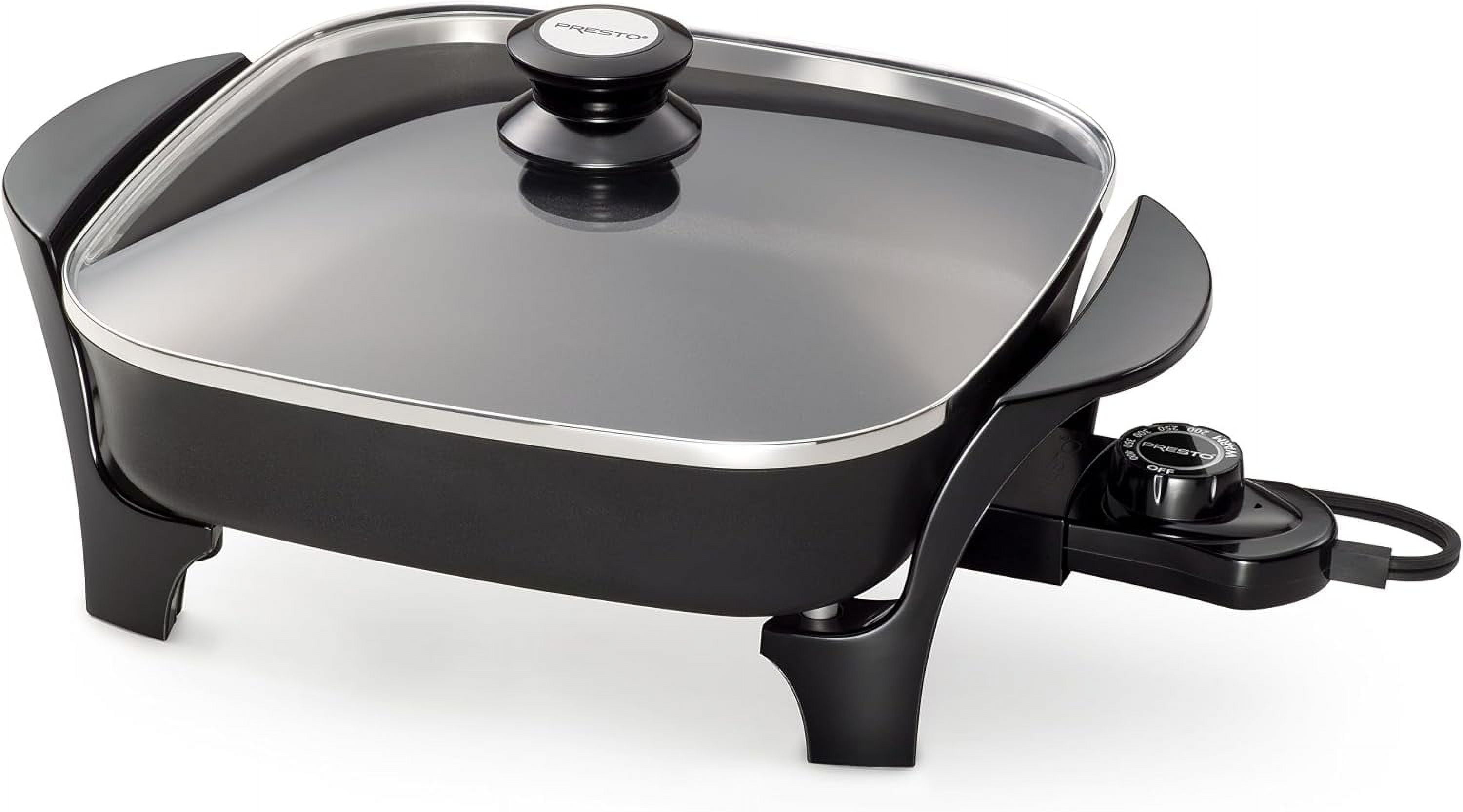 Presto 11 inch Electric Skillet w/glass lid - Walmart.com