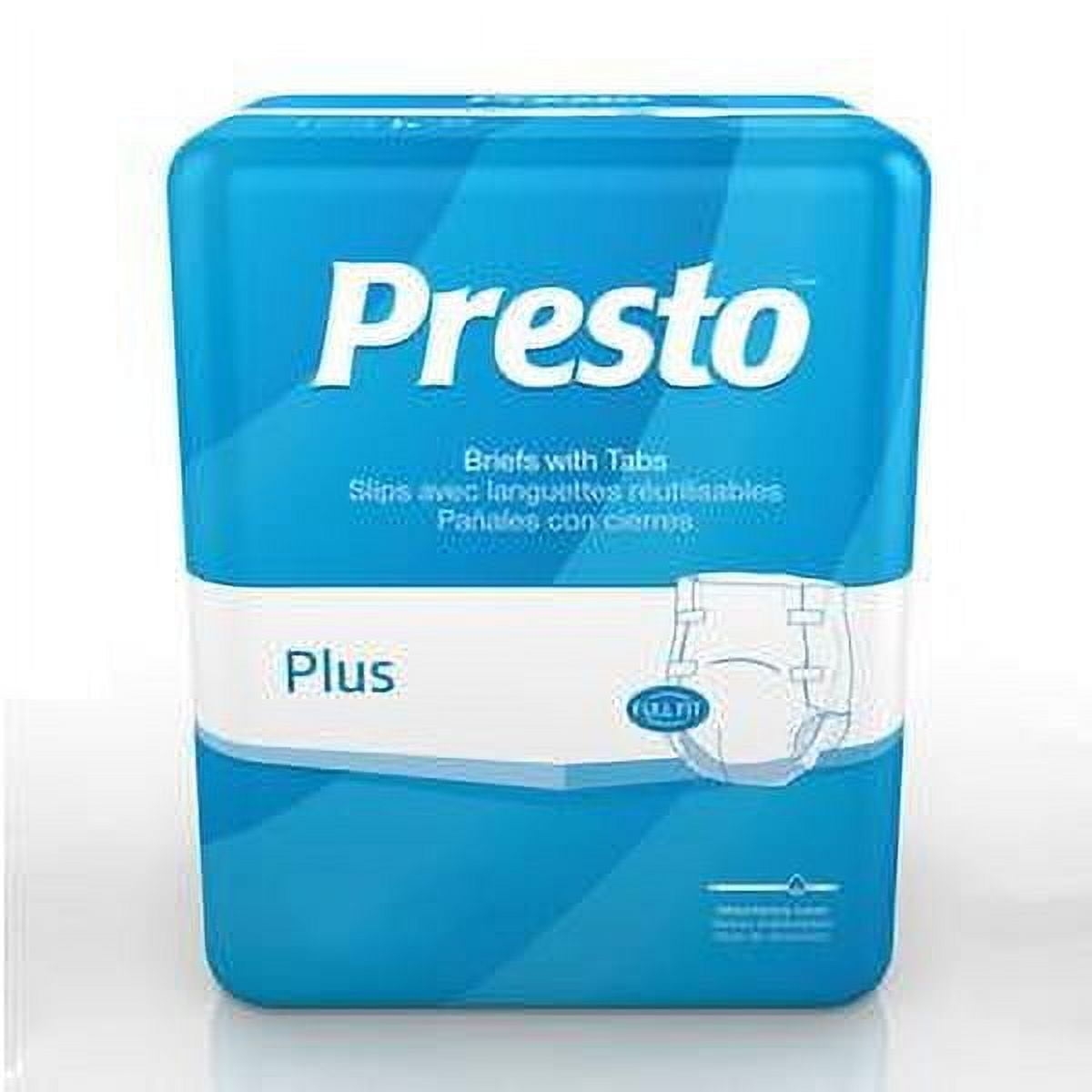 Presto Breathable Absorbent Brief, Value Plus, Large, Blue, Pack of 20 ...
