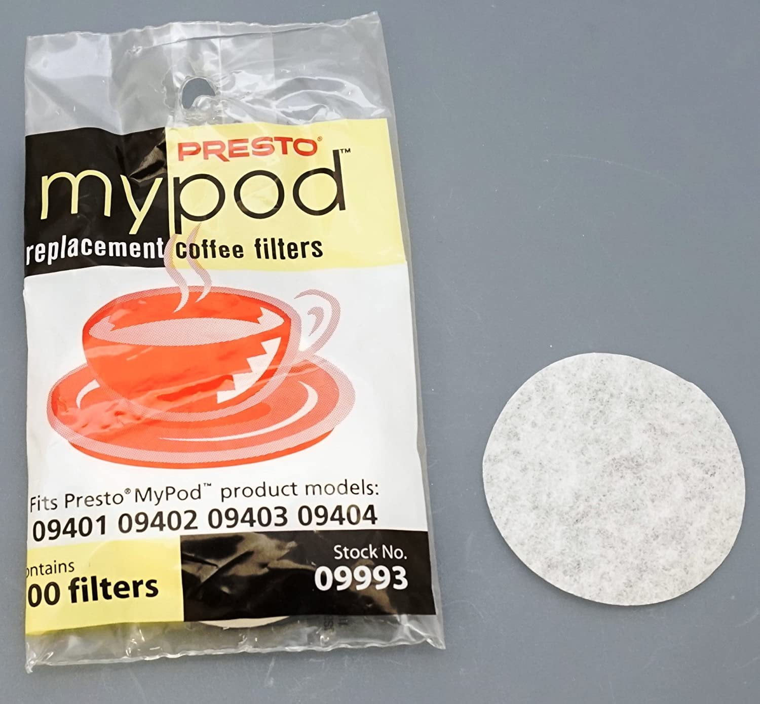 Presto MyPod Coffee Filter Pods Replacement - For Everyday Use - 100 ...