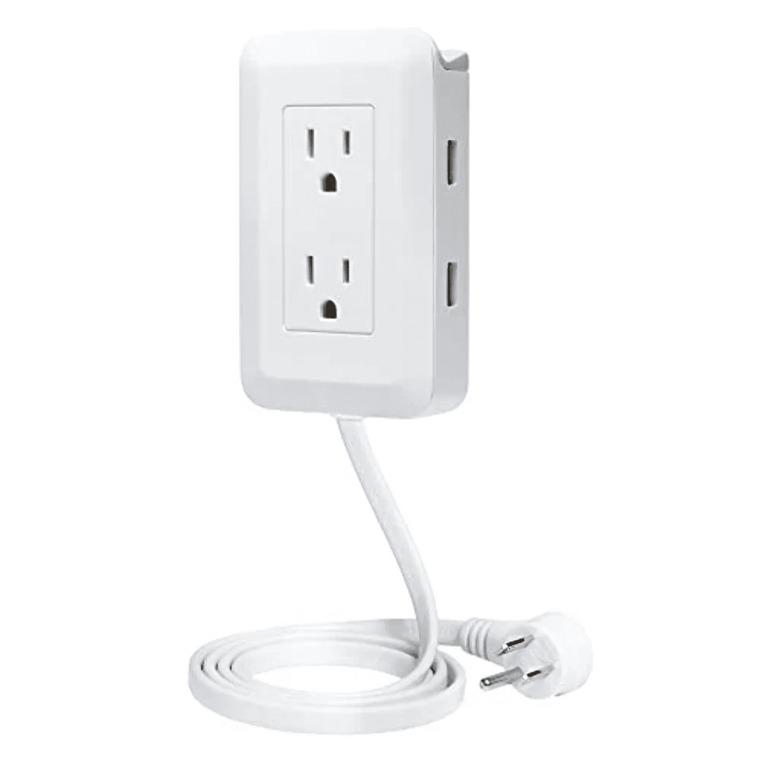 Presto Plug Outlet Extender, 2 USB Ports, 2 AC Outlets, 4ft Cord Small ...