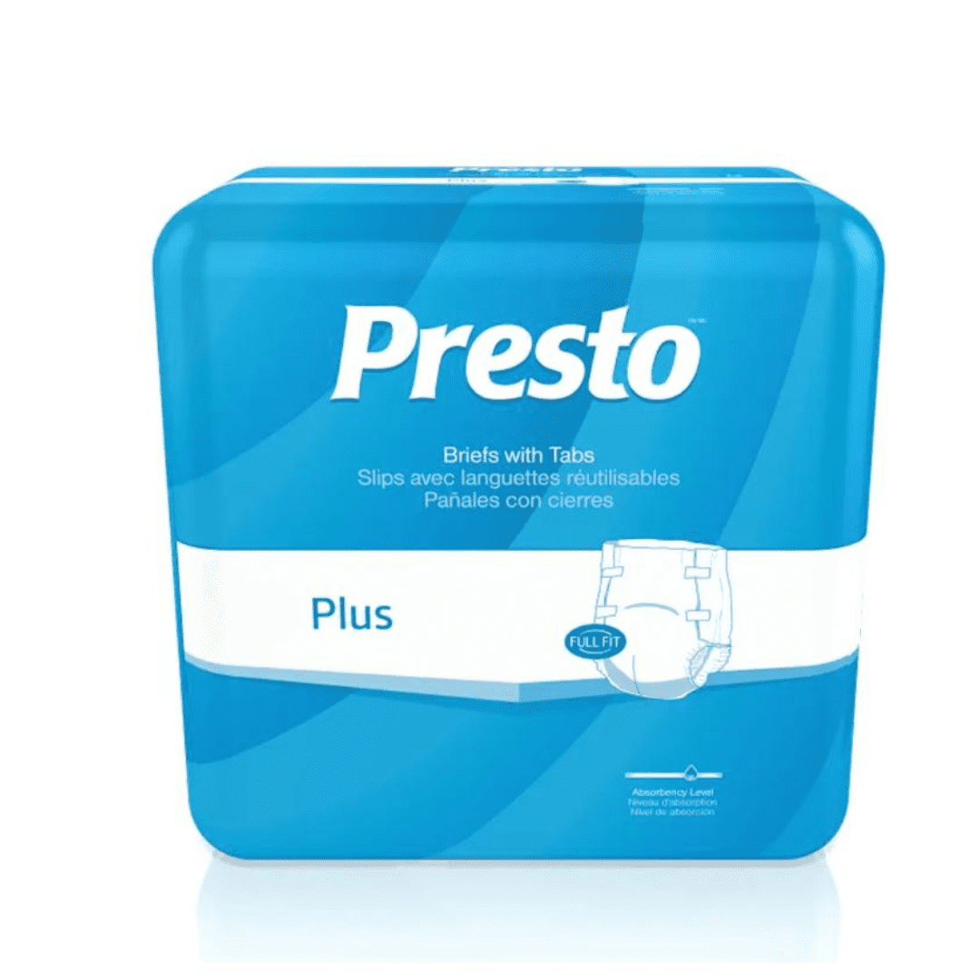 Presto Plus Full Fit Adult Diapers - Maximum Absorbency Briefs for ...