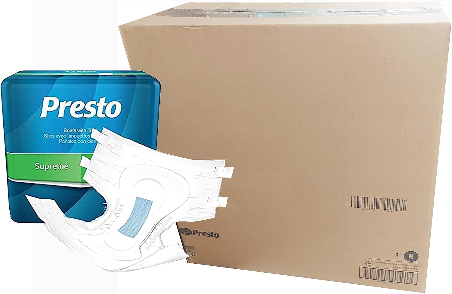 Presto Supreme Brief, Medium, 32"-44" Part No. Abb21020 (96/case ...