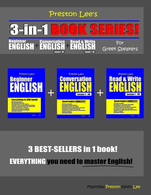 Preston Lee's English for Greek Speakers: Preston Lee's 3-in-1 Book ...