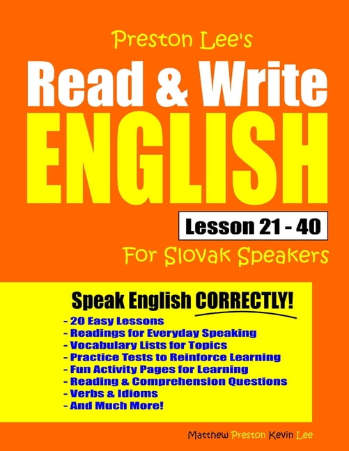 Preston Lee's English for Slovak Speakers: Preston Lee's Read & Write ...