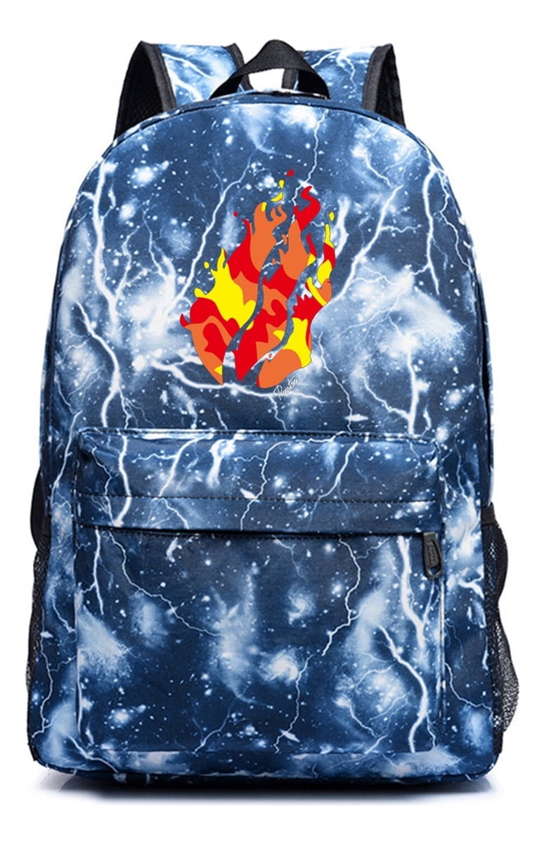 Preston Playz Blue Starry Night Backpack with Lightning Theme, Anime ...