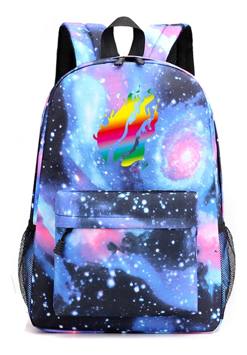 Preston Playz Galaxy Blue Backpack with Nebula Space Cosmic Design ...