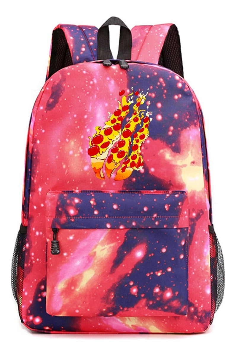 Preston Playz Red Cosmic Burst Backpack, Galaxy Nebula Space Print with ...
