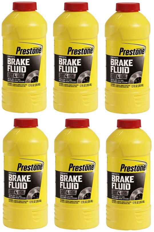 Prestone AS800Y 12 oz Bottle Of DOT 4 Synthetic Heavy Duty Brake Fluid ...
