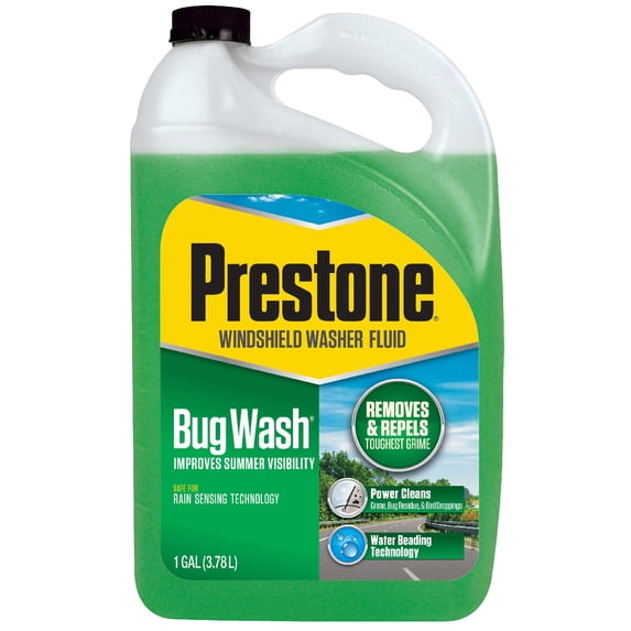 Prestone Bug Wash Windshield Washer Fluid 1 Gallon (Pack of 8 ...