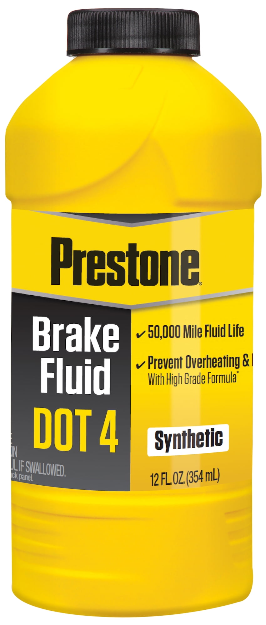 Prestone Dot 4 Brake Fluid - 12 fl oz- Synthetic, High Grade, 50,000 ...