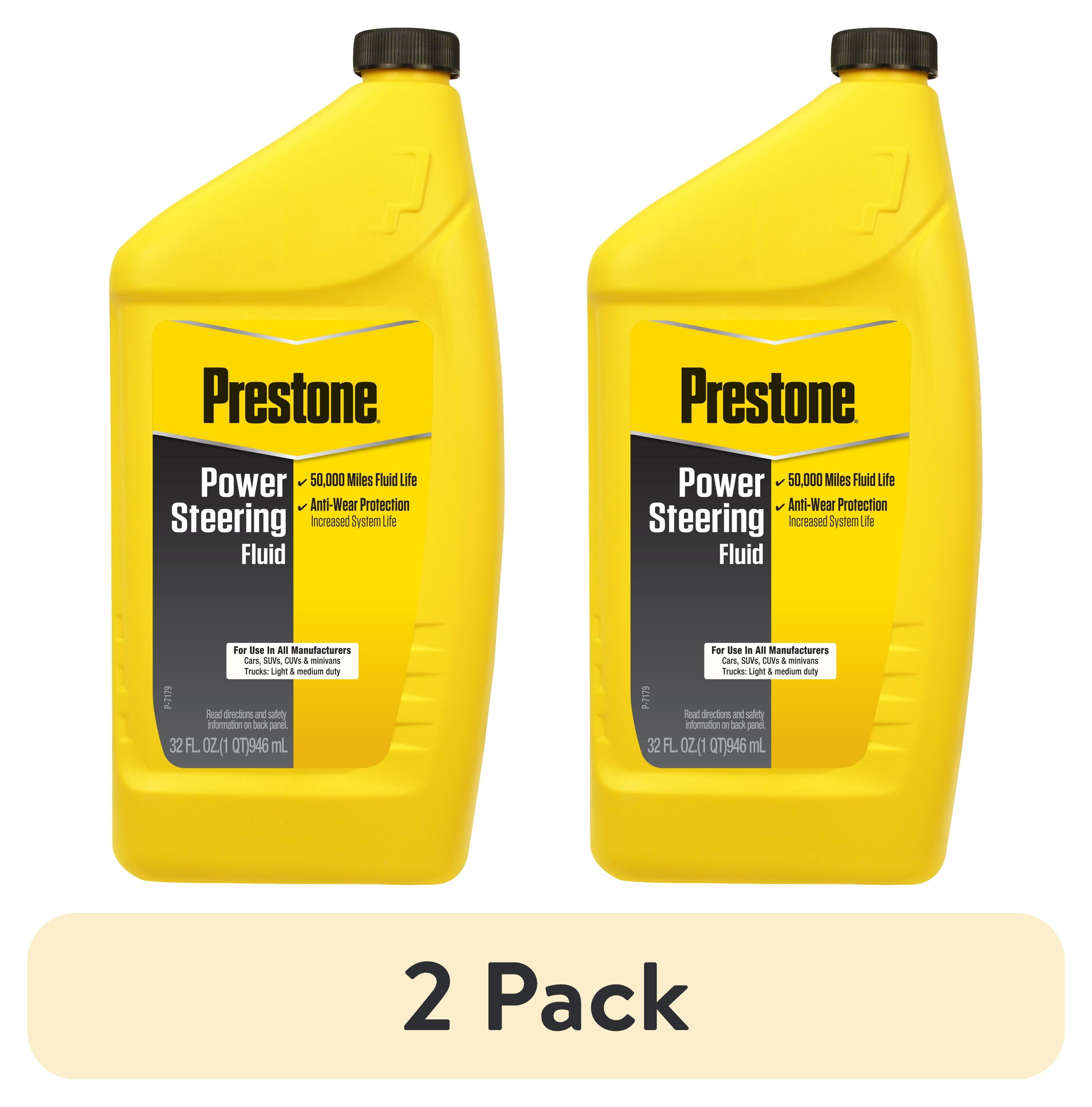 (2 pack) Prestone Universal Power Steering Fluid - 32 fl oz - Anti-Wear ...