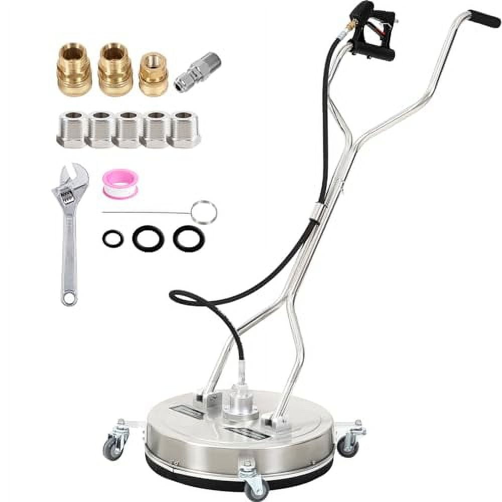 "4000 PSI Max Pressure Rotating Power Washer with 4 Wheels, 24 ...