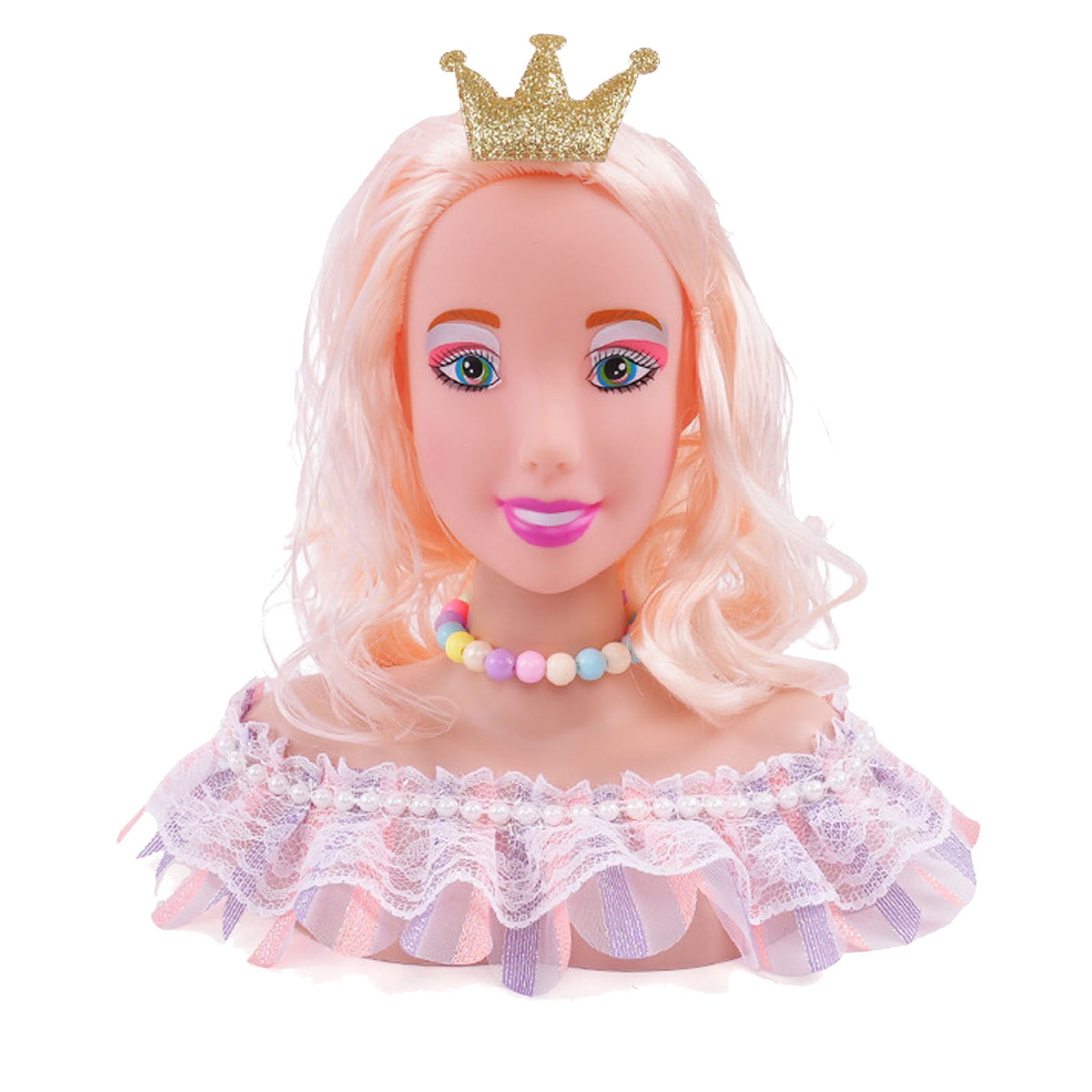Pretend Beauty Hair Styling Doll Head Deluxe Hairstyle Practice Set ...