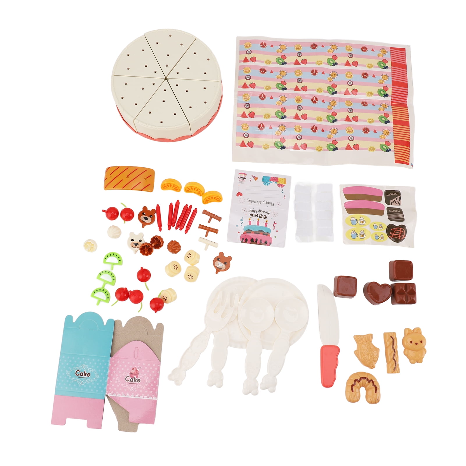Pretend Birthday Cake Toy DIY Simulation Improve Fine Motor Skills ...
