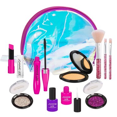 Perfect Play Pretend Makeup Kit for Girls, Non-Toxic Vanity Set with ...