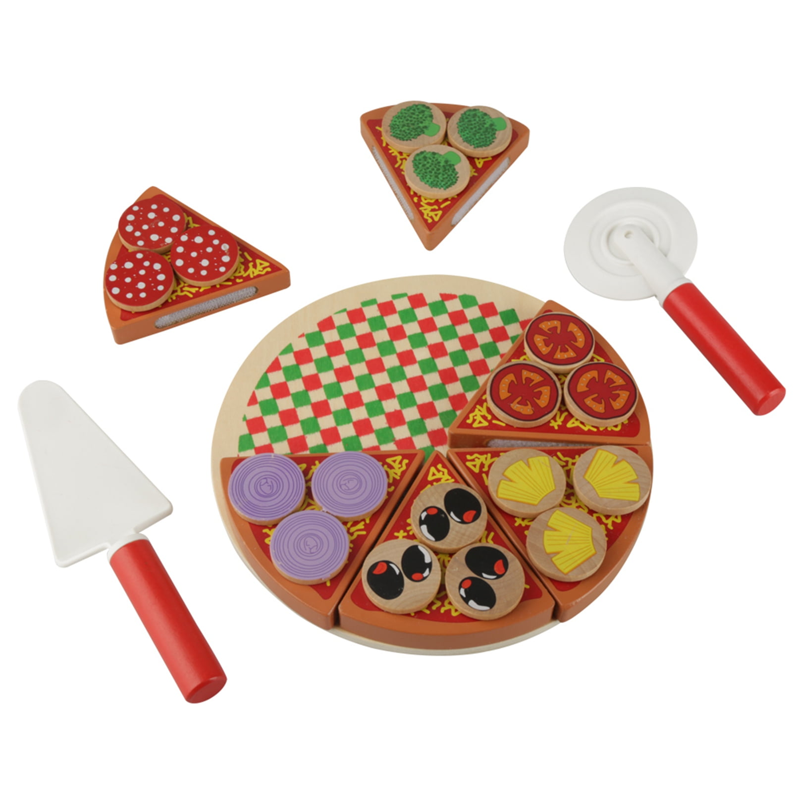 Pretend Pizza Counter, Wooden Pizza Making Set For Inspiring Young ...