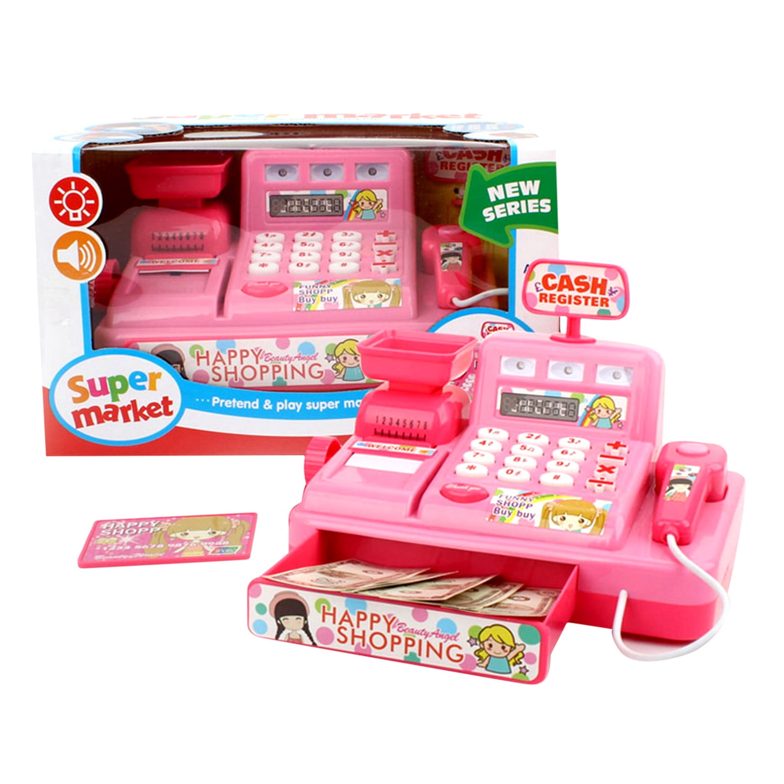 Pretend Play Calculator Cash Register Toy as Preschool Gift for Kids ...