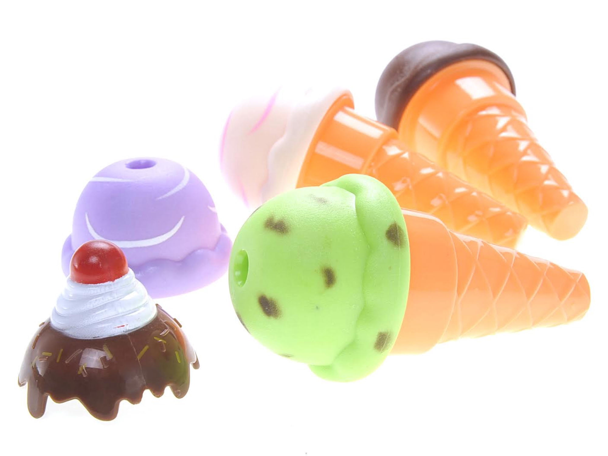 Pretend Play Ice Cream Play Set, Ice Cream Toy with Cones and Cups ...
