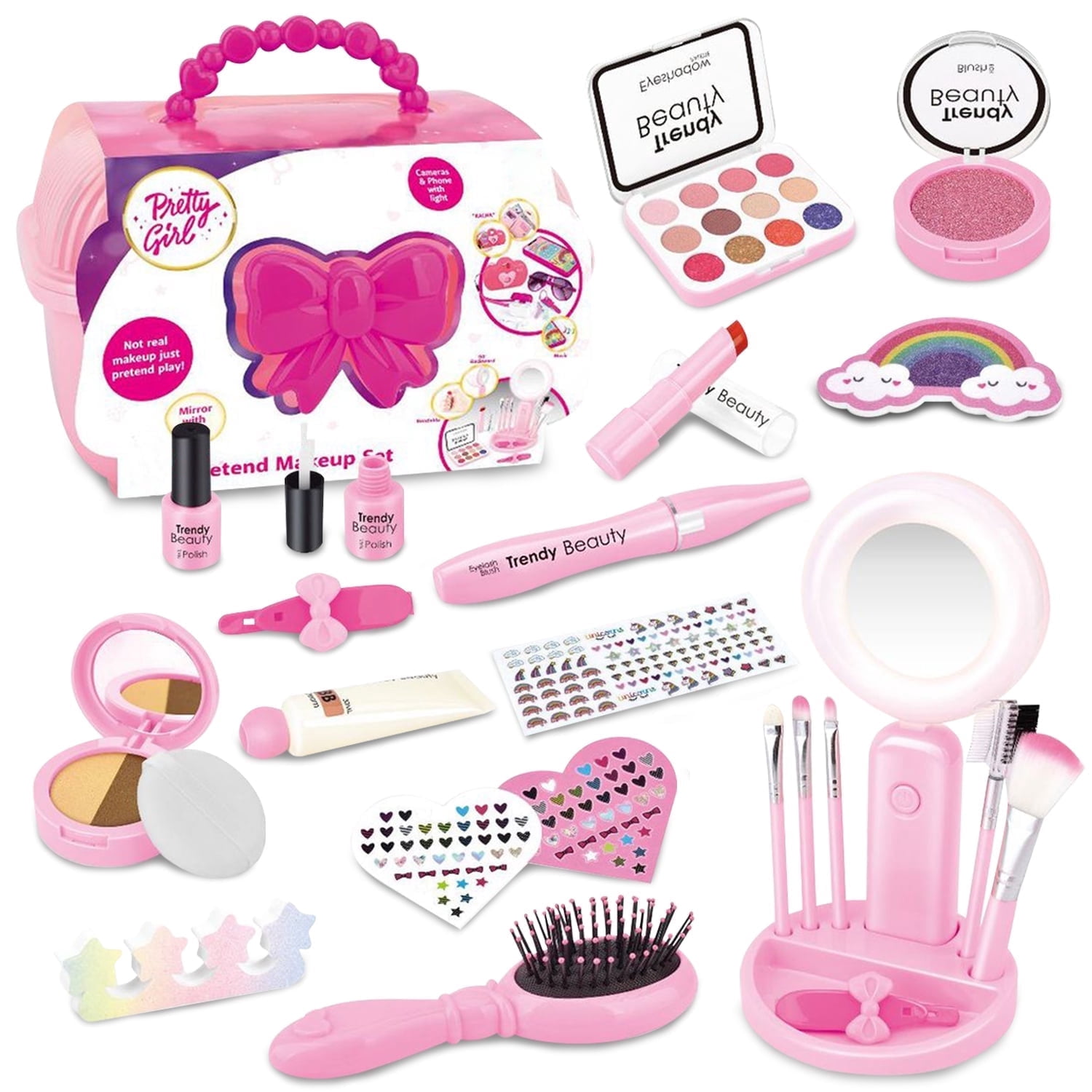 Pretend Makeup for Toddlers, Toy Play Makeup Set for Kids 3-5, Toddler ...