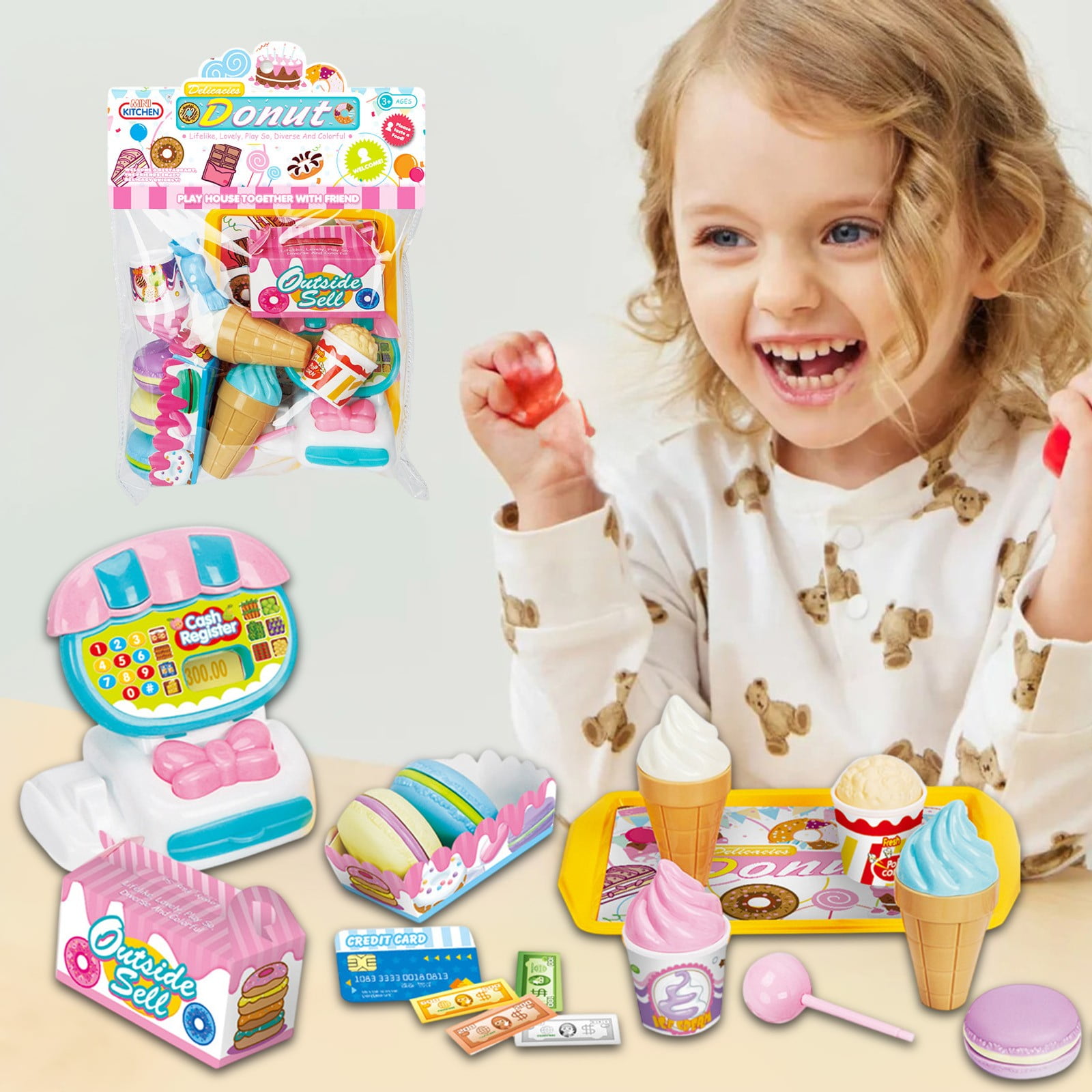 Pretend Play Kitchen Set Toy Pots Pans Utensils Immersive Cooking Role ...