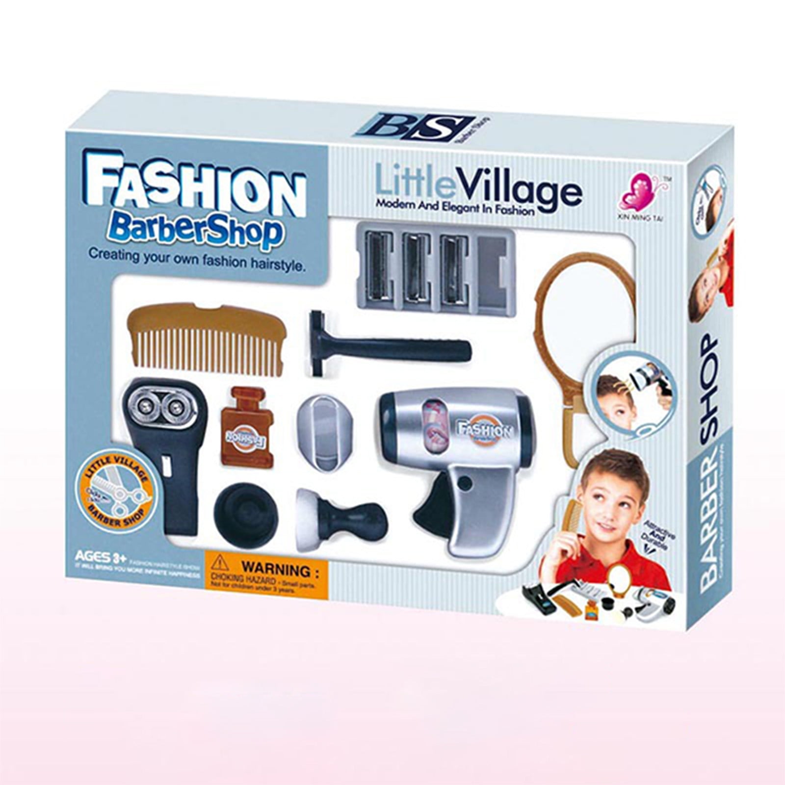 Pretend Play Shaving & Grooming Kit for Kid, Boy Girl Barber Set w ...