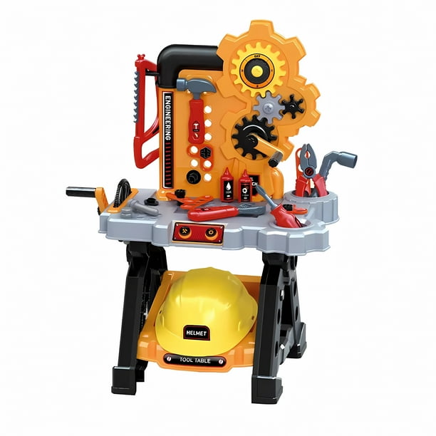 Pretend Play Standard Workbench STEM Toy Tool Set, 44 Pieces Engineer ...