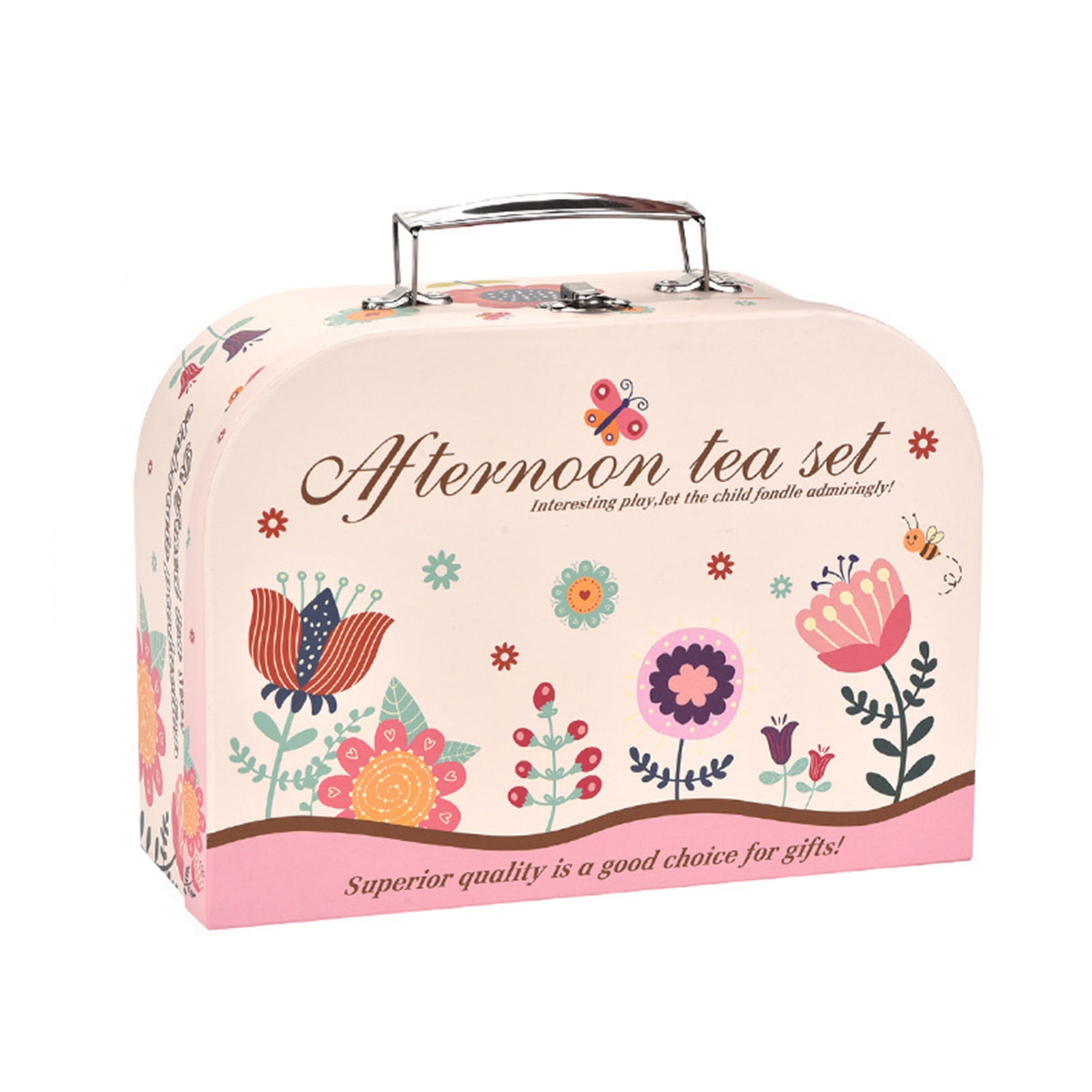 Pretend Play Tea Set For Kids 18Pcs Dessert Cake Toy Kitchen Playset ...