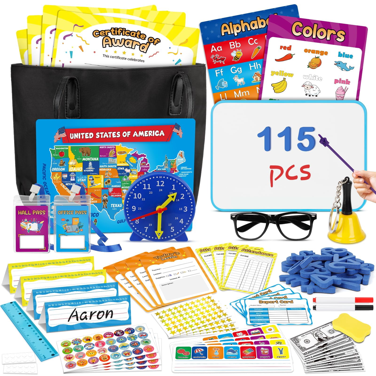 Pretend Play Teacher Set For Kids Teacher Playset With Magnetic Numbers ...