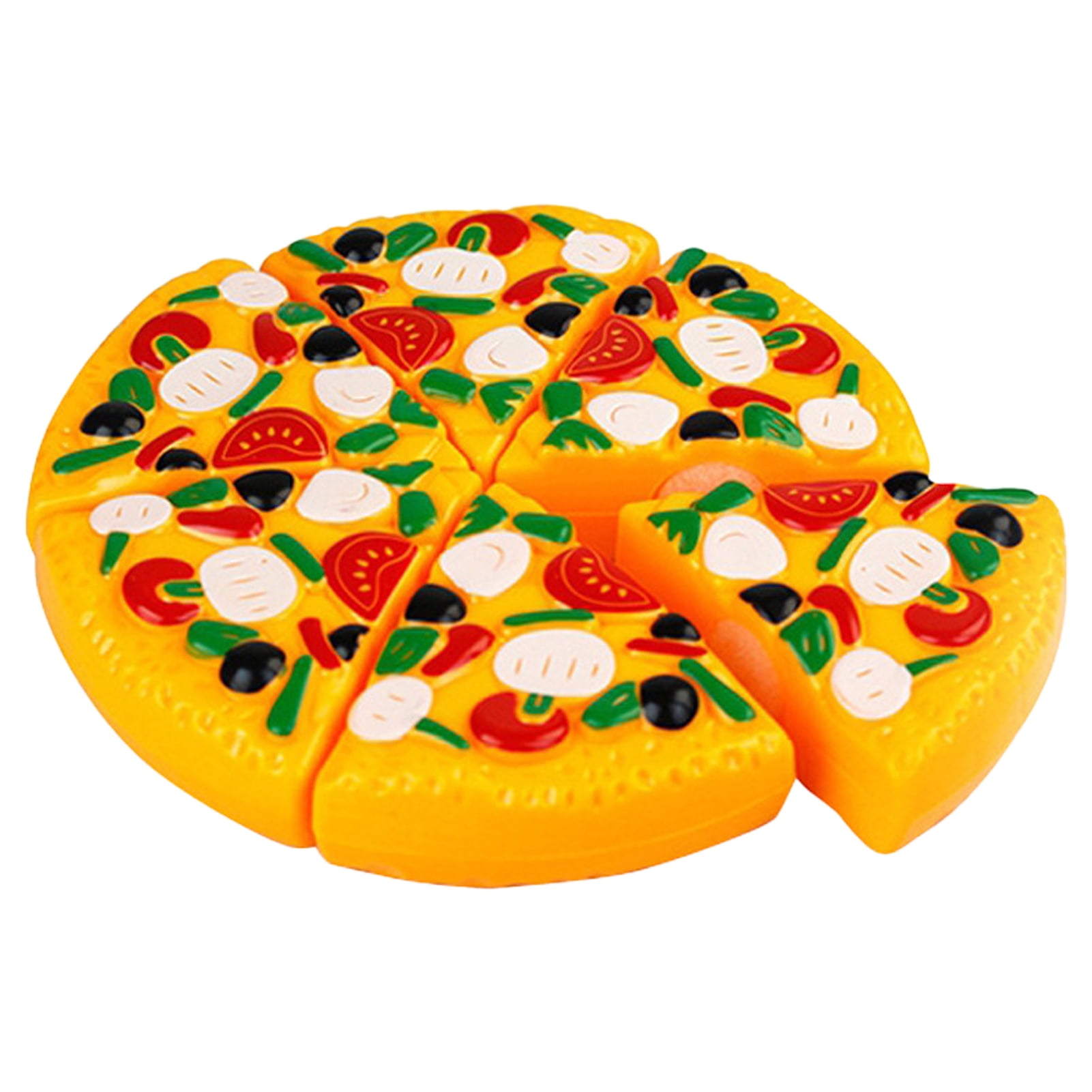 Pretend Play Toy Pizza Shape Smooth Surface Exercise Social Skills Food ...
