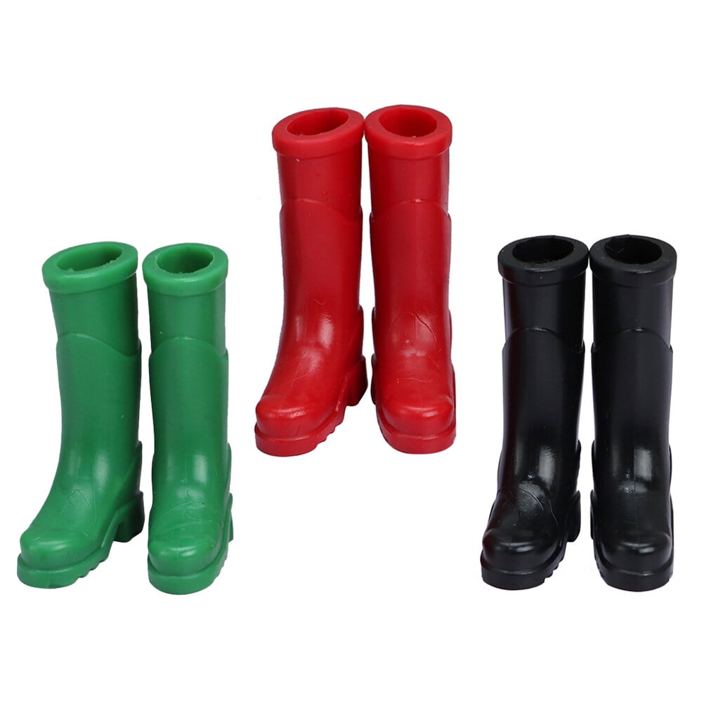 TABLZONE Dollhouse Boots Mini Boot Decoration Plastic Miniature 3 Pairs ...